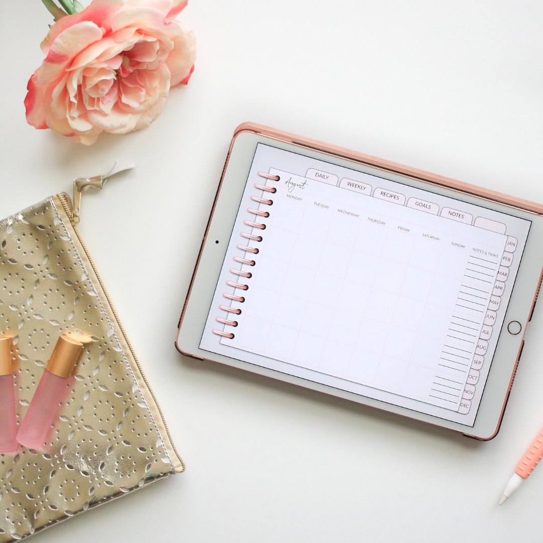 Digital Planner August Page - Simply Reeni