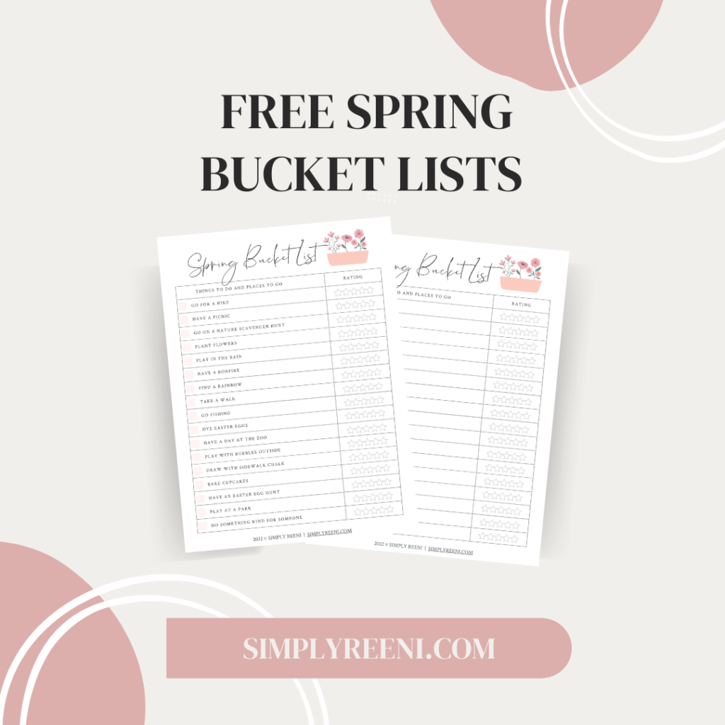 Spring Bucket List Cover - Simply Reeni